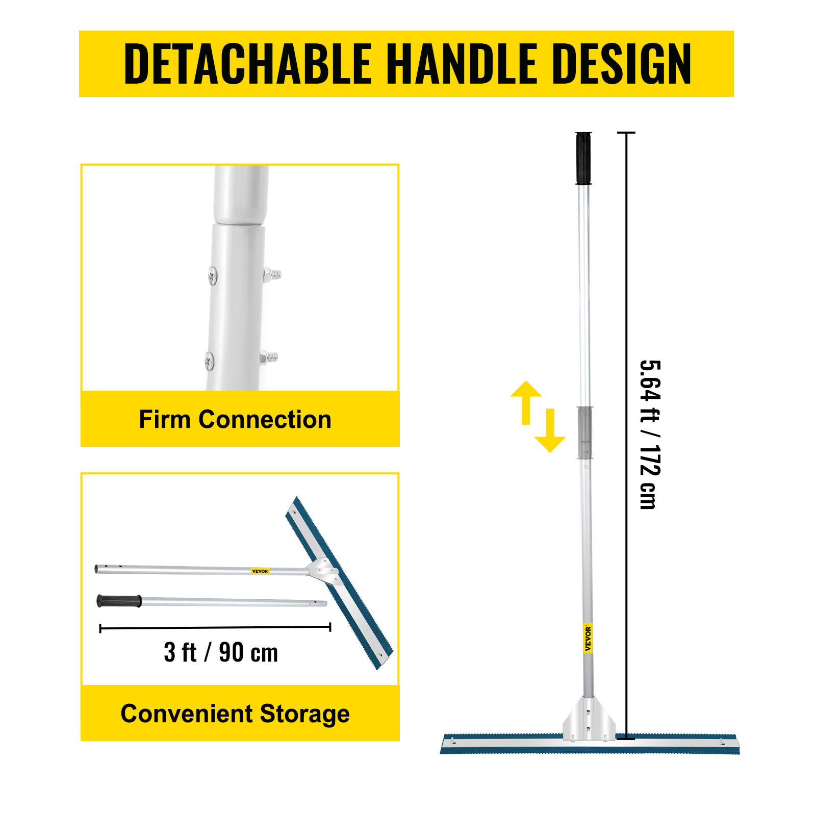 VEVOR Lake Weed Cutter, 27" Wide Lake Rake for Weeds, Manganese Steel ...