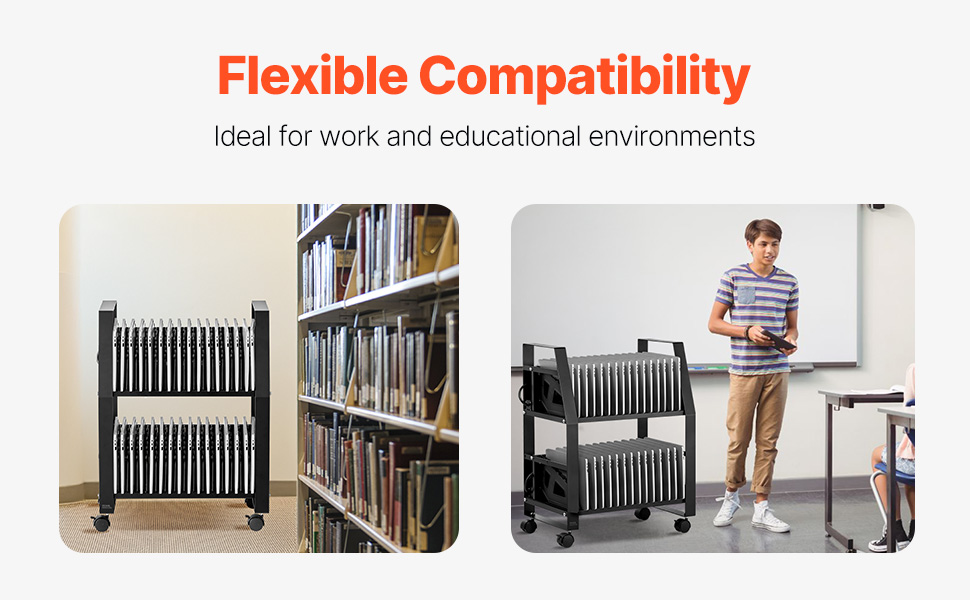 Charging Cart Mobile Open Charging Cart 32 Devices for Laptop and ...