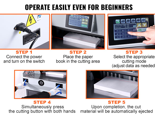 VEVOR Electric Paper Cutter, Heavy Duty Paper Trimmer 19" /482.6mm ...