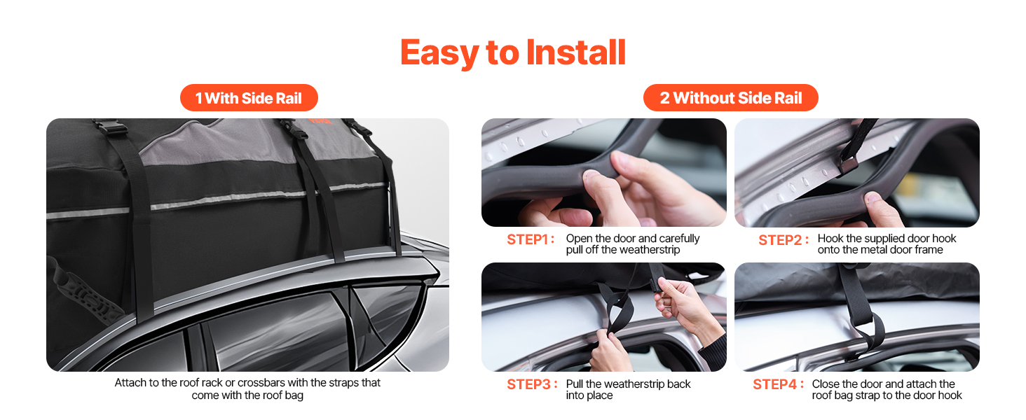 VEVOR Car Rooftop Cargo Carrier Bag 21 Cubic Feet Cargo Carrier for Car ...