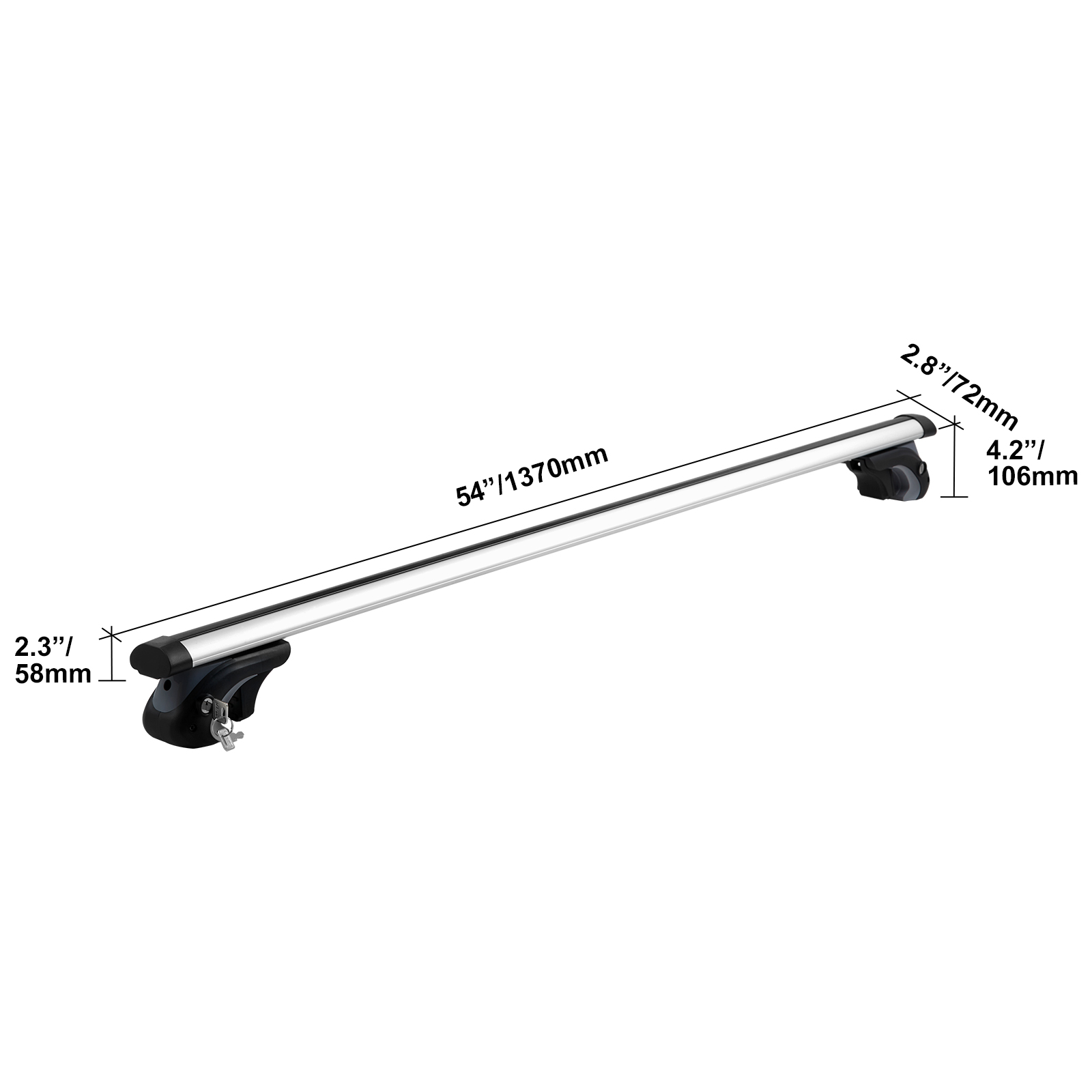 VEVOR Universal Roof Rack Crossbar for Vehicle with Side Rail Aluminum ...