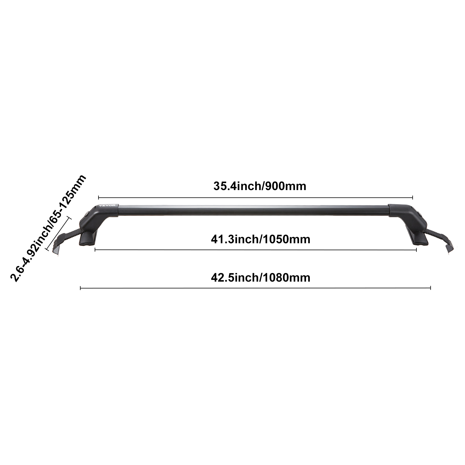 VEVOR Universal Roof Rack Crossbar for Naked Roof Vehicle Aluminum with ...