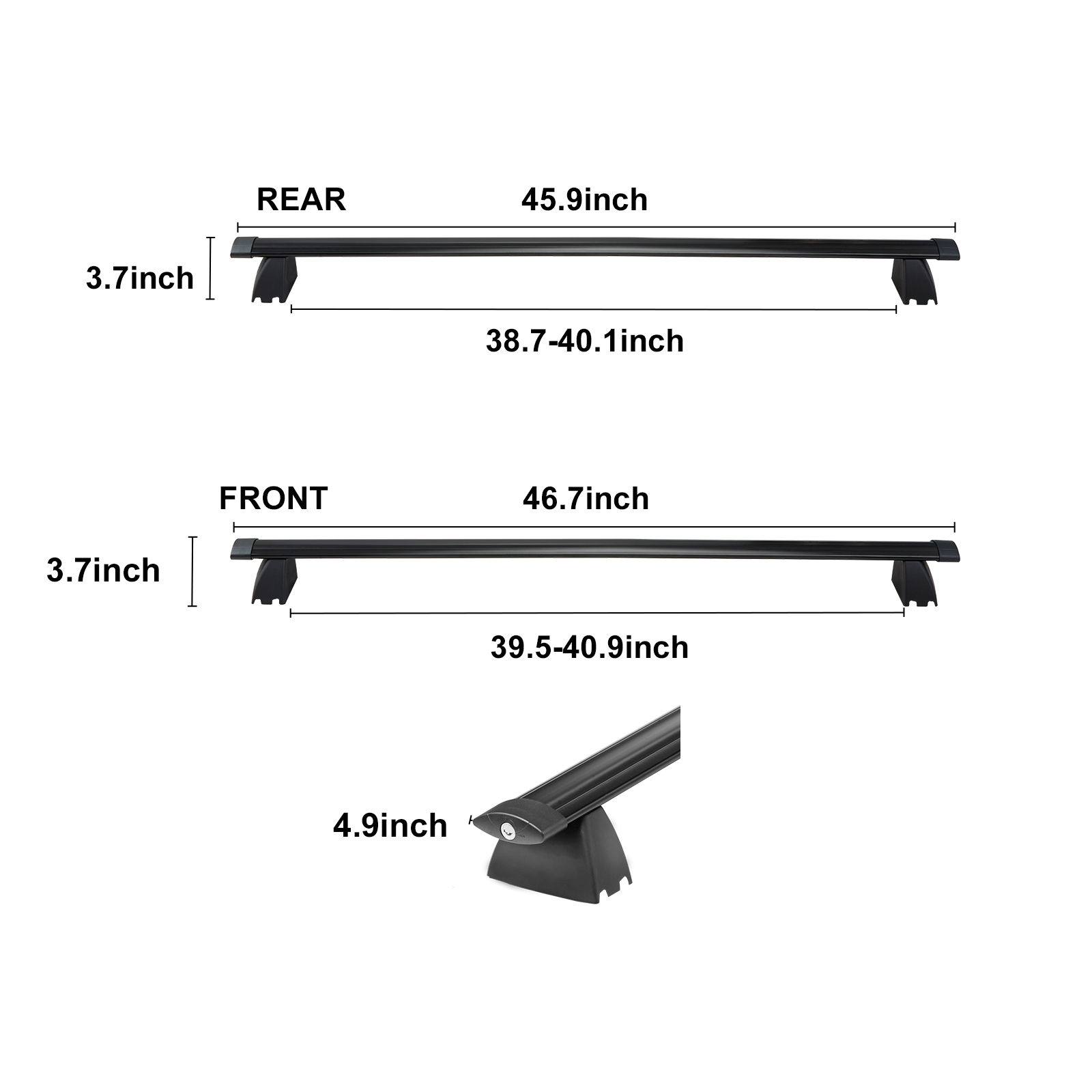 VEVOR Roof Rack Crossbar for JEEP GRAND CHEROKEE 2011-2021 Aluminum ...