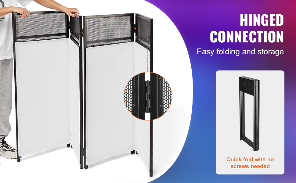 VEVOR DJ Event Facade DJ Table Stand 42" x 21" Flat Table Top+Travel ...