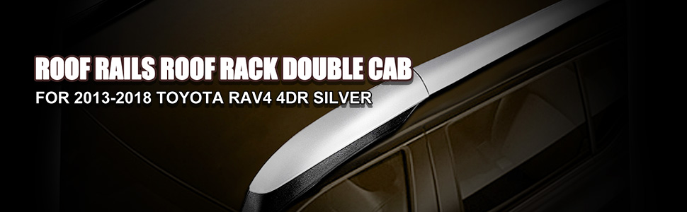 2013-2018 Silver Aluminum OE Style Roof Rack Rail Bar Pair Fits Toyota ...