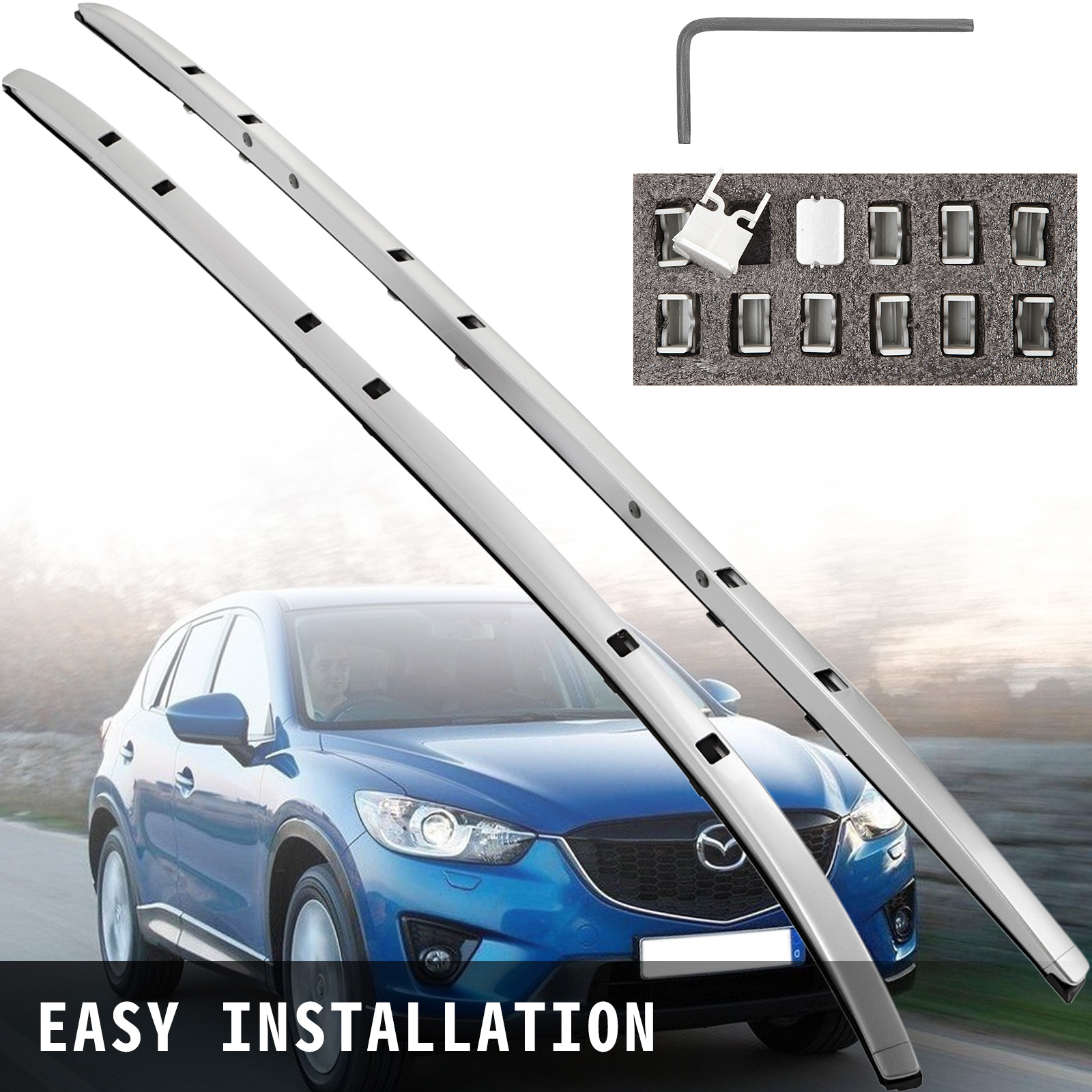 VEVOR Roof Rack Rails Compatible with Mazda CX5 CX-5 2017 2018 2019 ...