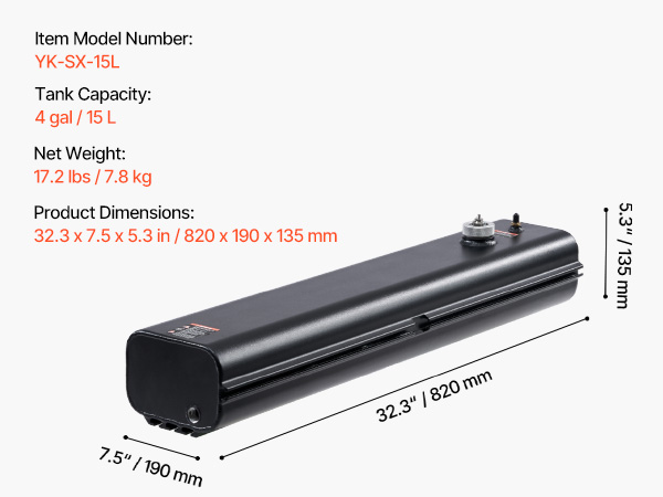 VEVOR 4 Gal Roof Rack Water Tank Portable Water Tank with Splash-Guard ...