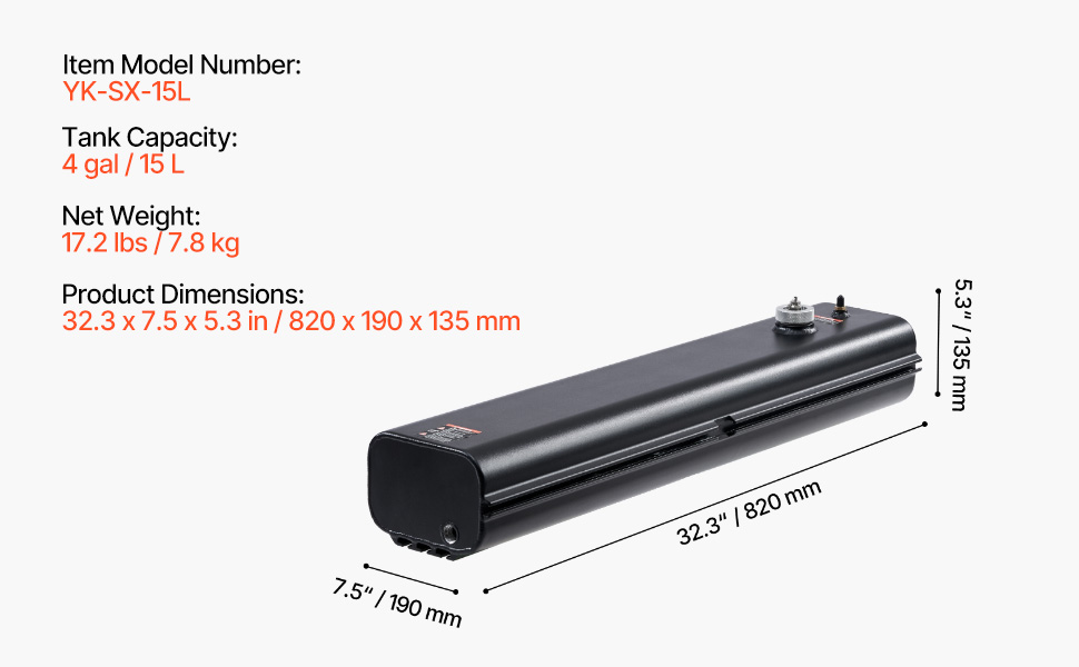 VEVOR 4 Gal Roof Rack Water Tank Portable Water Tank with Splash-Guard ...