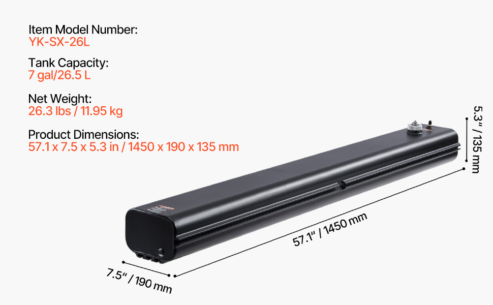 VEVOR 7 Gal Roof Rack Water Tank Portable Water Tank with Splash-Guard ...