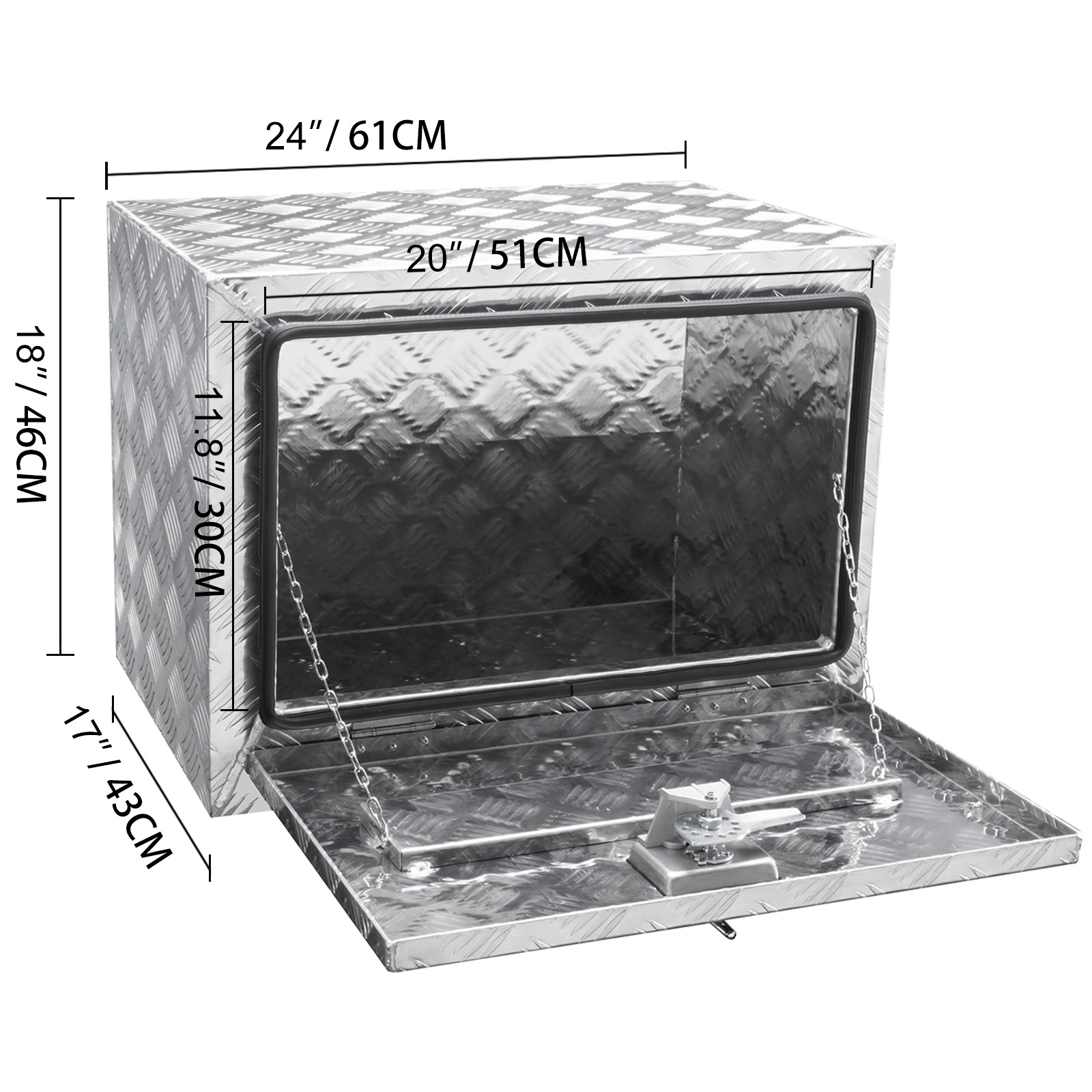 VEVOR Underbody Truck Box, 24"×17"×18" Pickup Storage Box, Heavy Duty ...