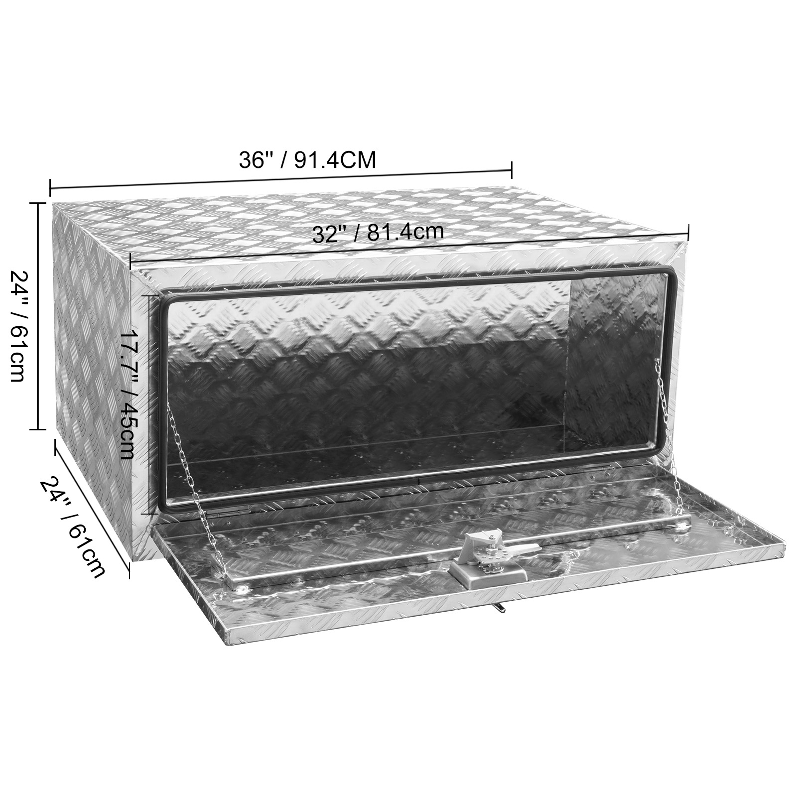 VEVOR Underbody Truck Box, 36"×24"×24" Pickup Storage Box, Heavy Duty ...