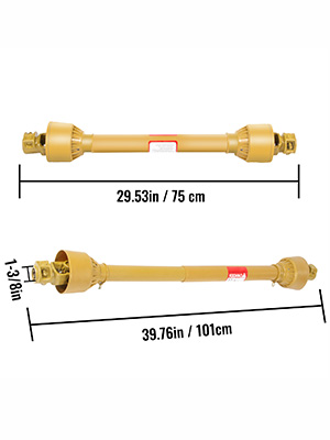 Vevor Pto Shaft Tractor Pto Drive Shaft 1-3/8" 6 Spline End T2 30-40 ...