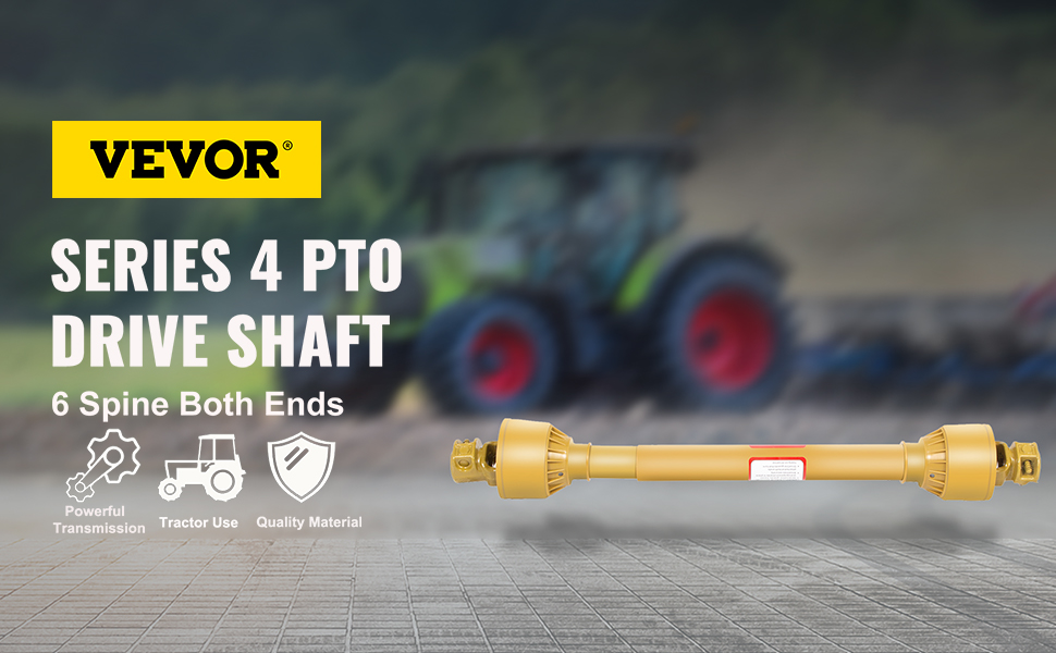 Vevor Pto Shaft Pto Drive Shaft 1-3/8" X 6 Spline Ends T4 55-80.7" For ...
