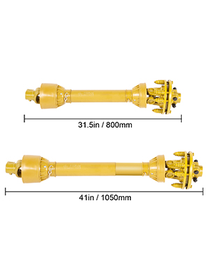 VEVOR PTO Shaft, 1-3/8" PTO Drive Shaft, 6 Spline Both Ends PTO ...