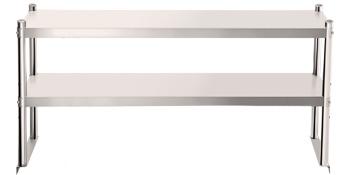 VEVOR Double Overshelf, Double Tier Stainless Steel Overshelf, 36 in ...