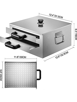 Vevor 2-layer Rice Noodle Roll Steamer Cooker Steaming Drawer Stainless ...