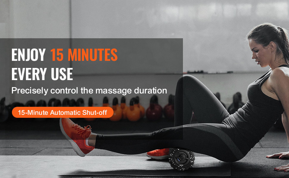 VEVOR Vibrating Foam Roller 4 Intensities Rechargeable Electric EPP ...