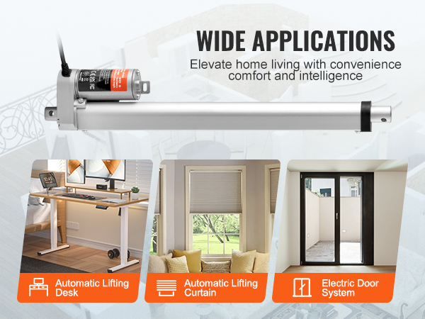 VEVOR Linear Actuator 12V, 12 Inch High Speed 0.55"/s Linear Actuator ...