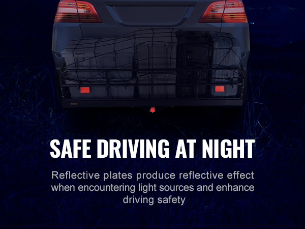 VEVOR Hitch Cargo Carrier, 60 x 24 x 14 in Folding Trailer Hitch ...