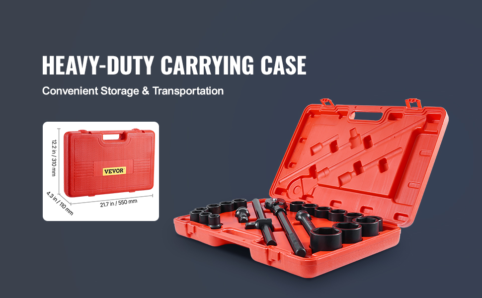 Impact Socket Set Impact Sockets 3/4 Inches 21 Piece 3/4 Inches to 2 Inches SAE | VEVOR US