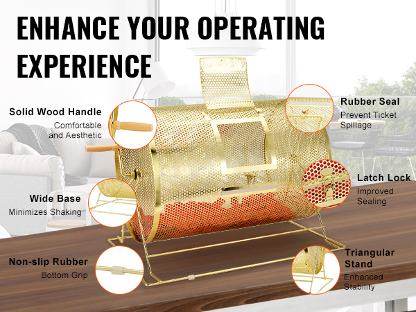 VEVOR Raffle Drum,Holds 10000 Tickets or 300 Ping Pong Balls, Metal ...