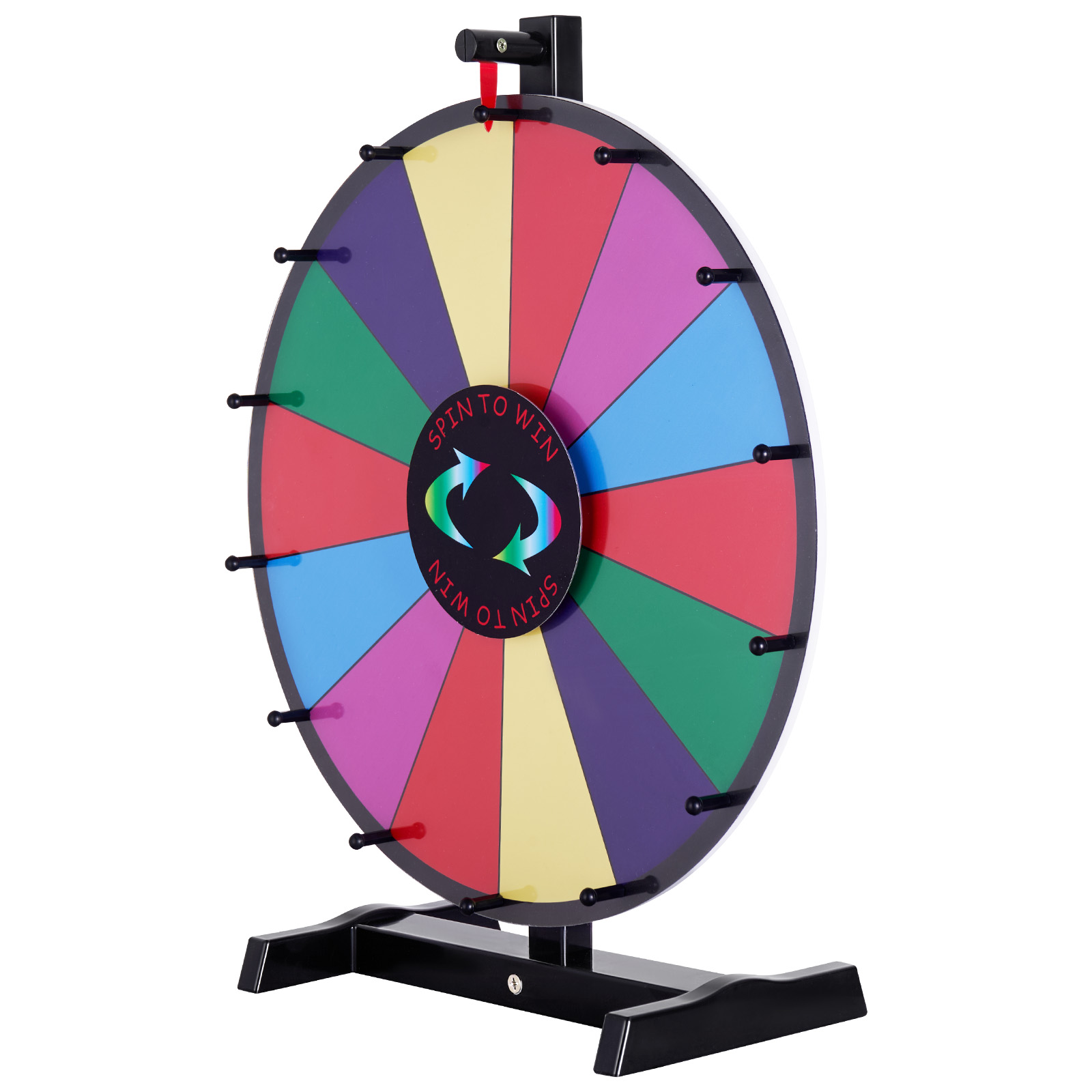 VEVOR 24/18/36" Spinning Prize Wheel 14/18 Slots Wheel Tabletop Floor ...