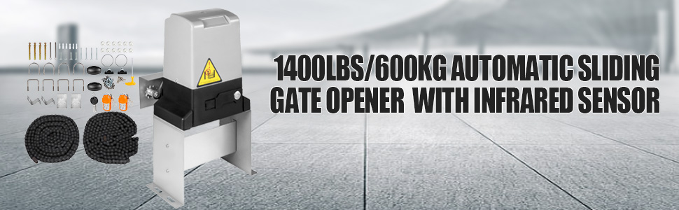 VEVOR Automatic Gate Opener 1400lb with Infrared Security Photocell ...