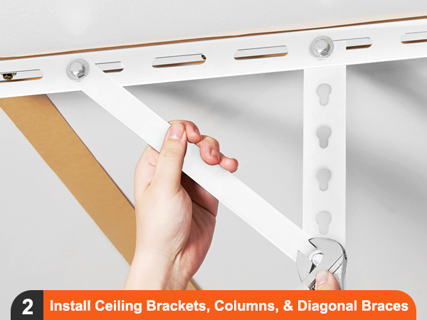 VEVOR Overhead Garage Storage Rack, 3x8 Garage Ceiling Storage Racks ...