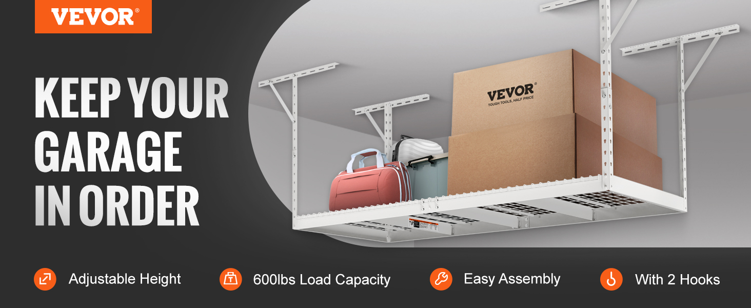 VEVOR Scaffale per garage, Scaffali per soffitto da garage 36x96 ...