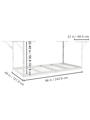 VEVOR Overhead Garage Storage Rack, 48x96 inch Garage Ceiling Storage ...