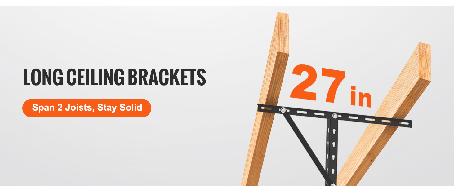 VEVOR Overhead Garage Storage Rack, 3x8 Garage Ceiling Storage Racks ...