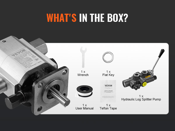 VEVOR Kit de bomba hidráulica para partidor de troncos de madera, bomba ...