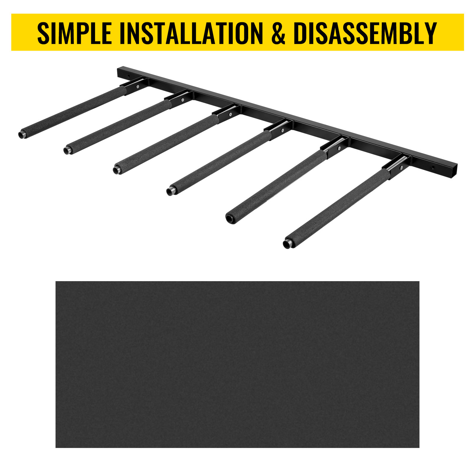 VEVOR Vertical Surfboard Rack, 6 Rods Paddle Board Storage Rack, 45 ...