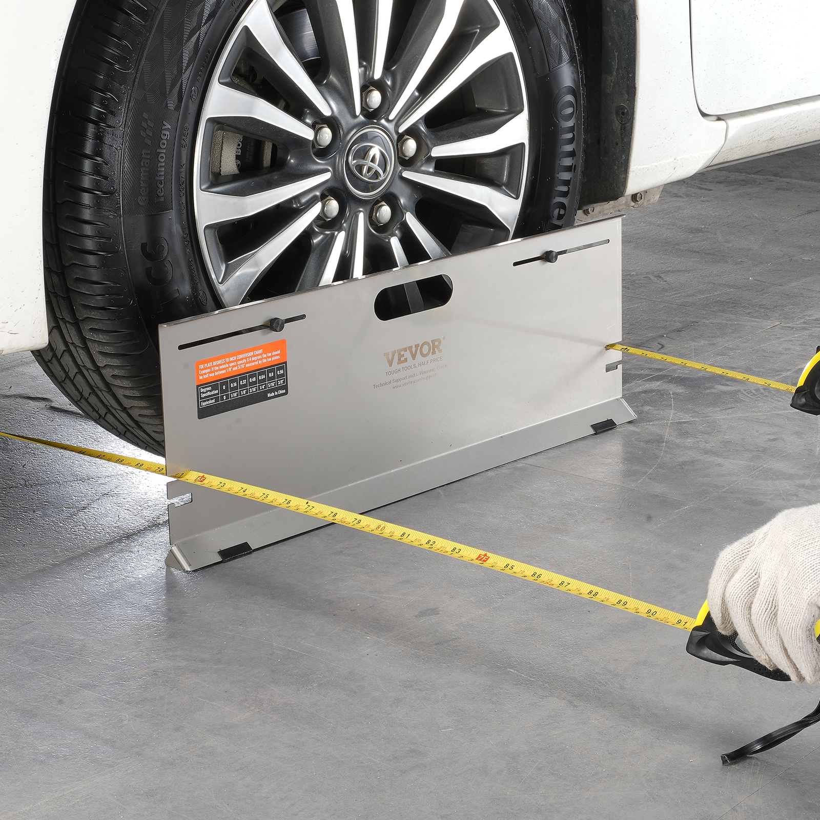 VEVOR Wheel Alignment Tool Toe Plates Accurate Measurements with 2 Tape ...