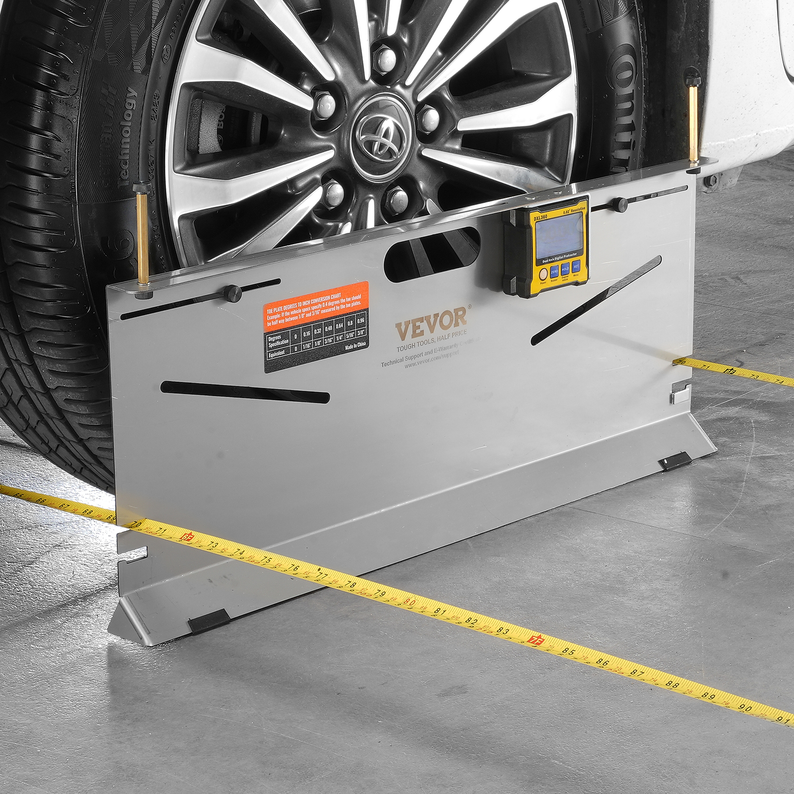 VEVOR Wheel Alignment Tool Toe Plates Accurate Measurements with 2 Tape ...