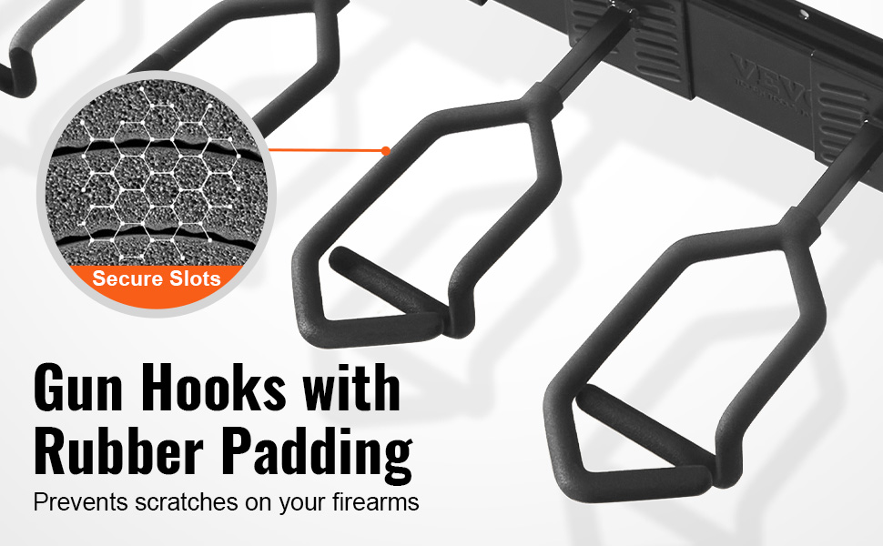 VEVOR Gun Rack, Indoor Gun Rack Wall Mount, 6-Slot Vertical Rifle ...