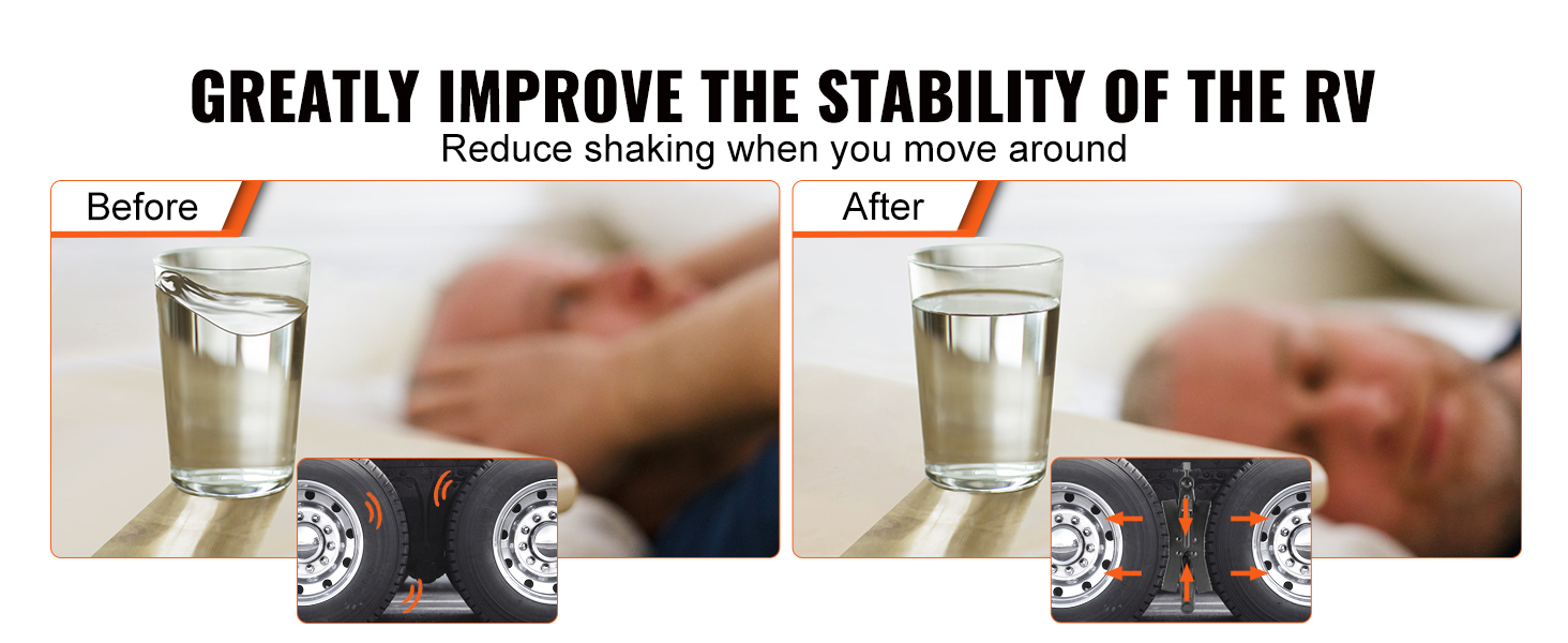 VEVOR Camper Wheel Chock Stabilizer, Heavy Duty H-shaped RV Tire ...