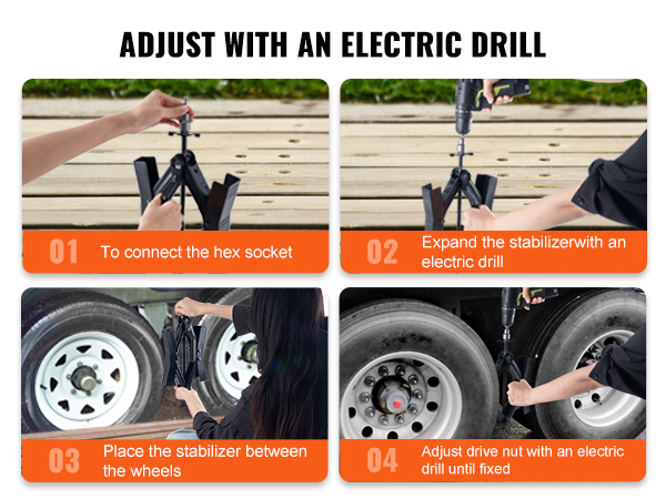 VEVOR Camper Wheel Chock Stabilizer, Heavy Duty H-shaped RV Tire ...