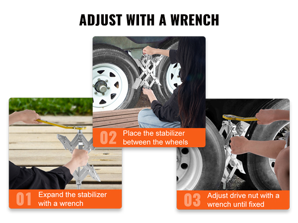 VEVOR Camper Wheel Chock Stabilizer, X-shaped RV Stabilizer Wheel Chock ...