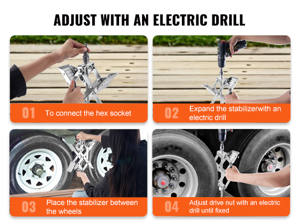 VEVOR Camper Wheel Chock Stabilizer, X-shaped RV Stabilizer Wheel Chock ...