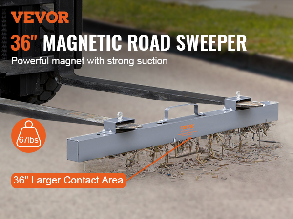 VEVOR Hanging Magnetic Sweeper 36inch Heavy-Duty Magnet Sweeper, Nail ...