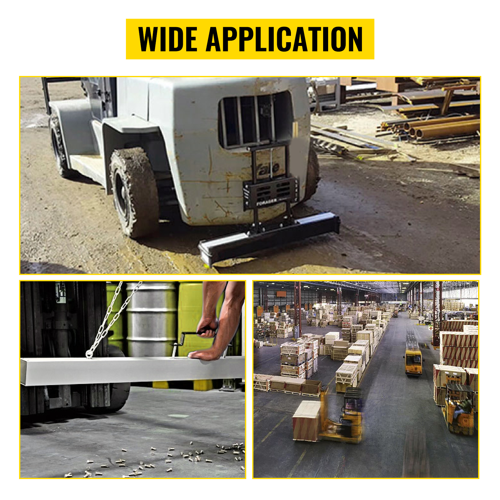 VEVOR Magnetic Sweeper 72 inch Hanging Magnet Sweeper 89 LBS Magnetic ...