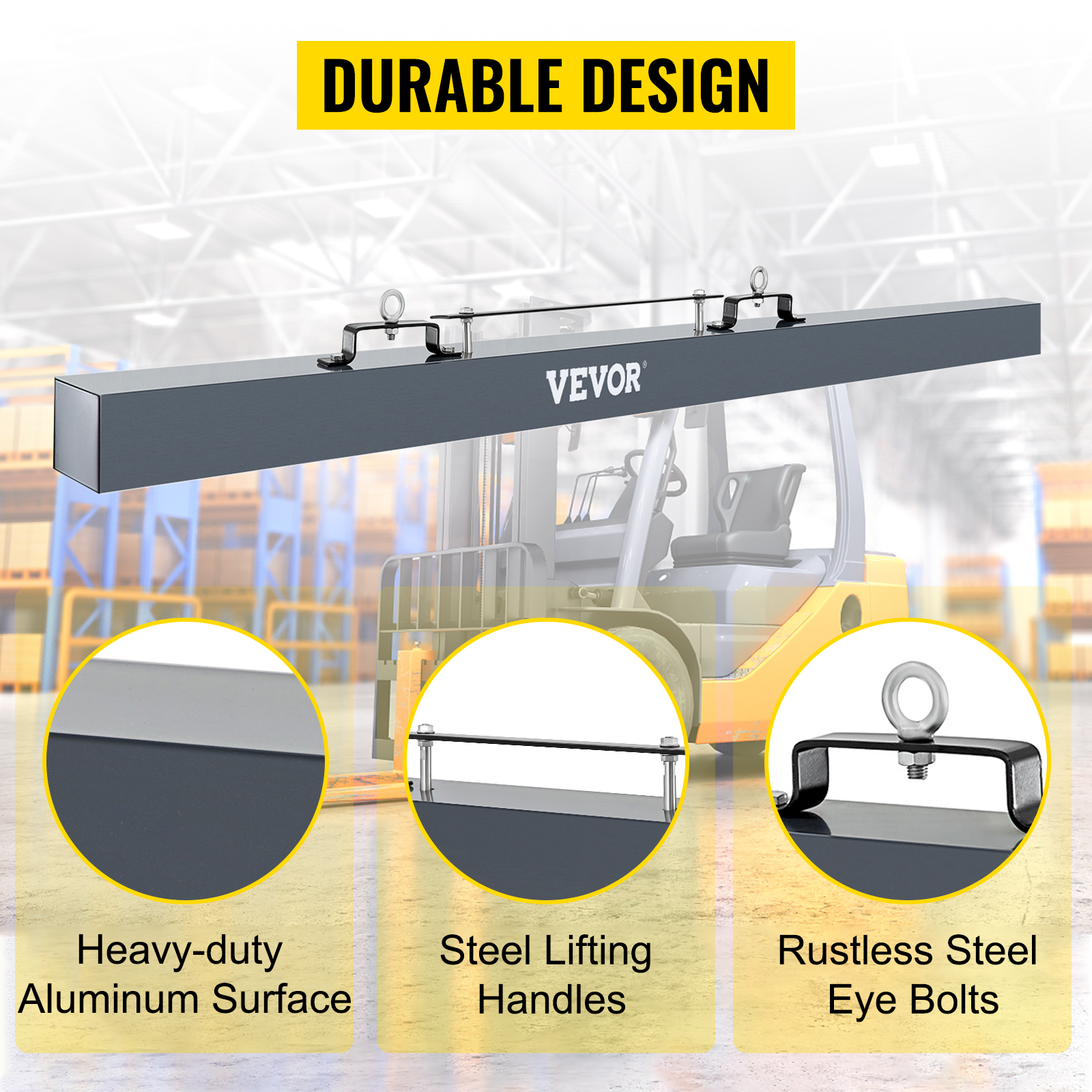 VEVOR Magnetic Sweeper 84 inch Hanging Magnet Sweeper 100 LBS Magnetic ...