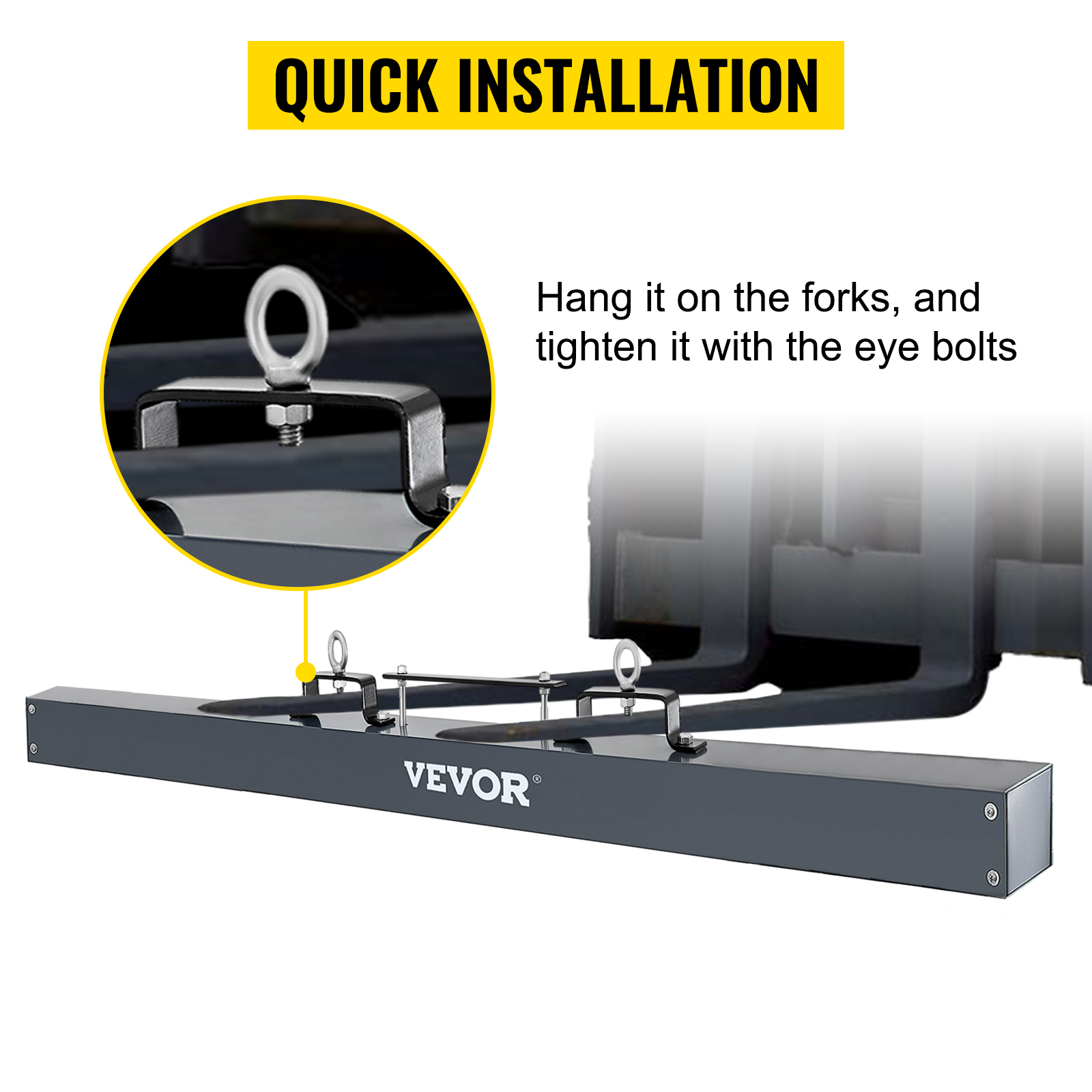 VEVOR Magnetic Sweeper 84 inch Hanging Magnet Sweeper 100 LBS Magnetic ...