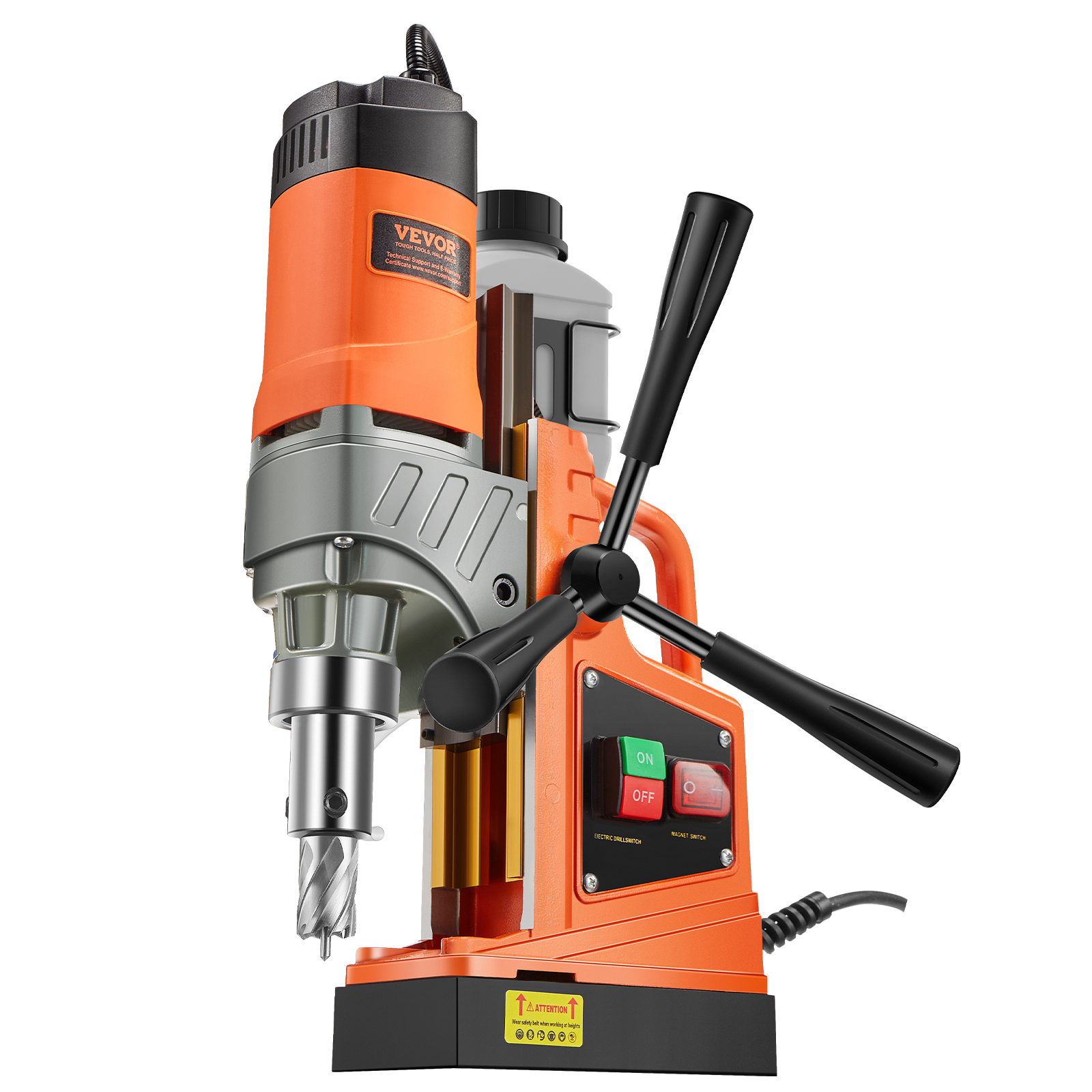 Magnetic Drill 1450W 12500/12800N Portable Mag Drill Press 850/800RPM ...