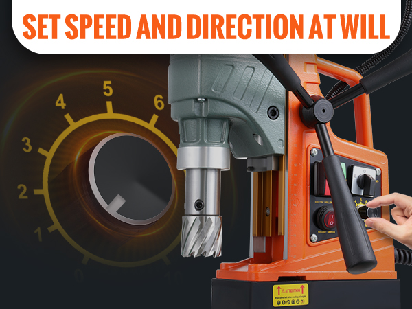 VEVOR Magnetic Drill, 1450W 1.57" Boring Diameter, 12500N 800 RPM ...