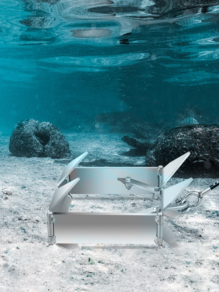 VEVOR Box Anchor for Boats, 25 lb Fold and Hold Anchor, Galvanized ...