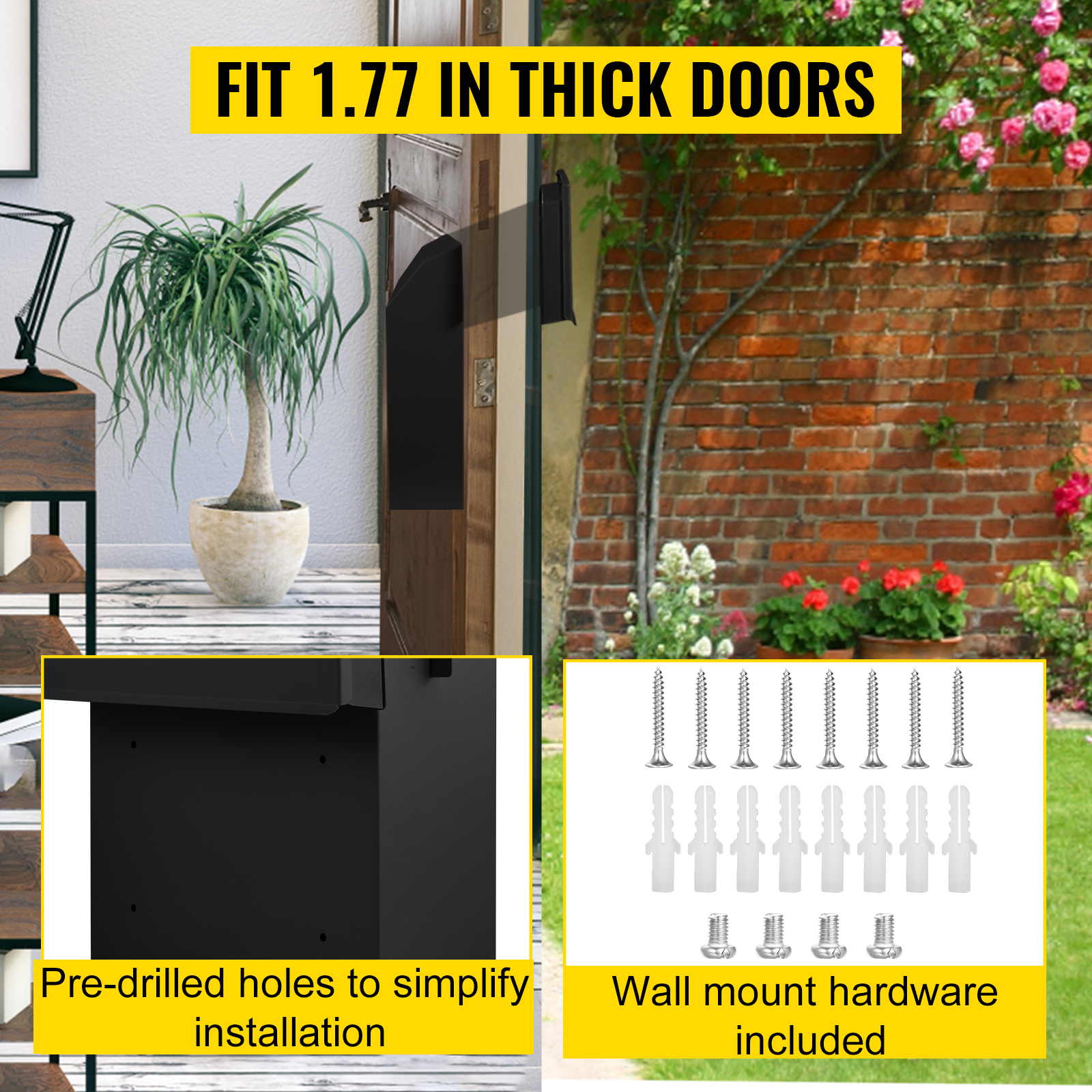 VEVOR Through-The-Door Locking Drop Box Door Drop Box 11.8''x4.3''x14.2 ...