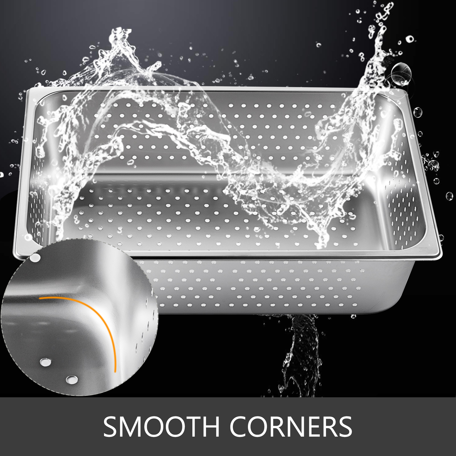 4 Packs Perforated Gastronorm Gastro Pans 1/1 150mm Deep Steam Oven ...