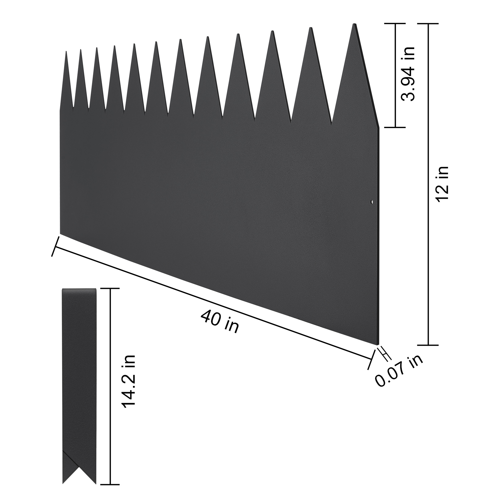 VEVOR Steel Landscape Edging, 4-pack Steel Garden Edging Borders, 40" L ...
